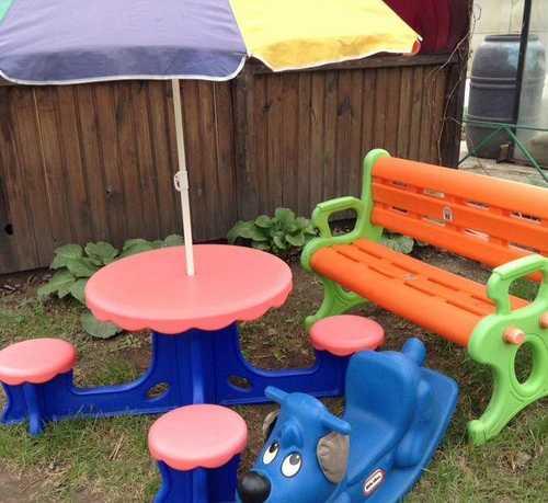 Игровая горка, столик, качалка Little Tikes