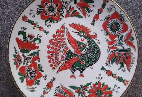 Декоративная тарелка лфз "Красная птица"