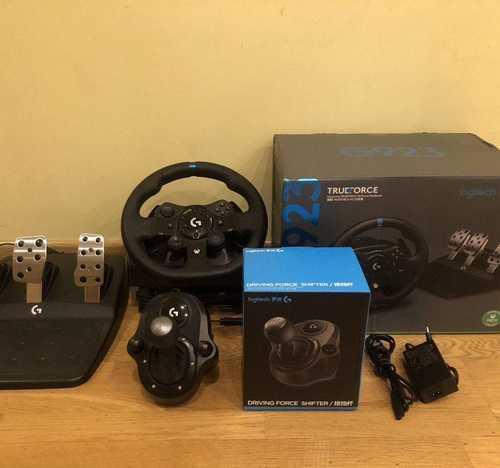 Игровой руль Logitech G923 xbox с кпп