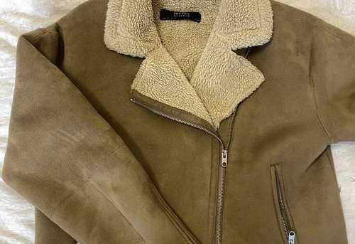 Кртка авиатор дубленка zara