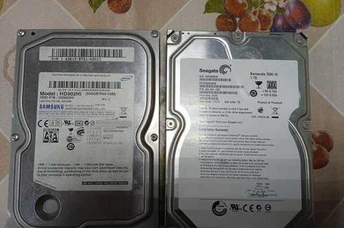 2 жёсткий диска (HDD 1TB) samsung 500 GB