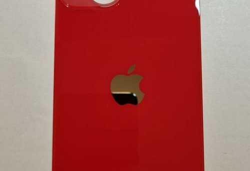 Заднее стекло на iPhone 14 красное (red)