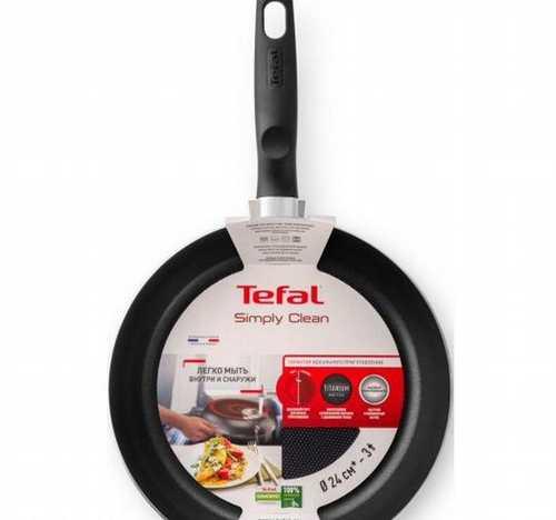 Сковорода Tefal Cook & Clean 24 см, Новая