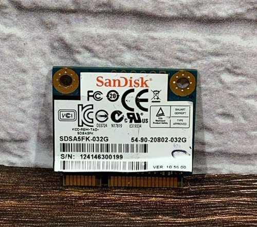 SSD накопитель Msata SanDisk 32gb sdsa5FK-032G