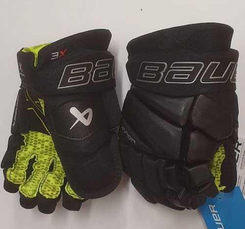 Хоккейные перчатки Bauer Vapor 3X JR 10" и 11" чер