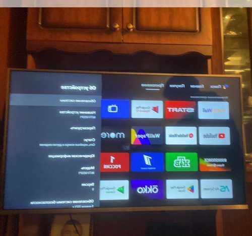 Телевизор SMART tv 32 бу рабочий настену