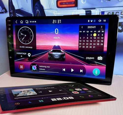 Магнитола 2 din Android 4 64Гб 10 ядер 9 дюймов