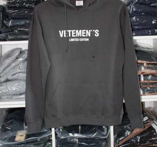 Худи Vetements oversize серый цвет (Арт.27697)