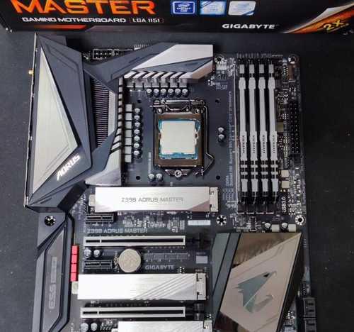 Комплект 1151v2 Z390 aorus master   i9-9900kf