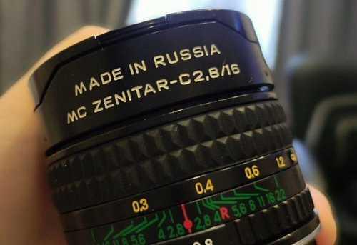 Объектив Mс zenitar Canon f2,8 16mm