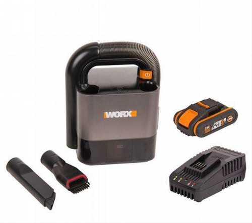 Пылесос аккумуляторный worx WX030.1 20V 2,0Ач