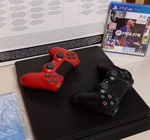 Sony Ps4 Slim + FIFA + GTA 5 + 2 геймпада