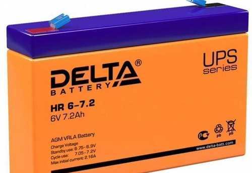 Аккумулятор для ибп Delta HR 6-7,2 (6В 7,2 Ач)
