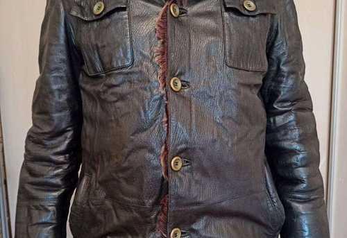 Куртка меховая кожаная мужская