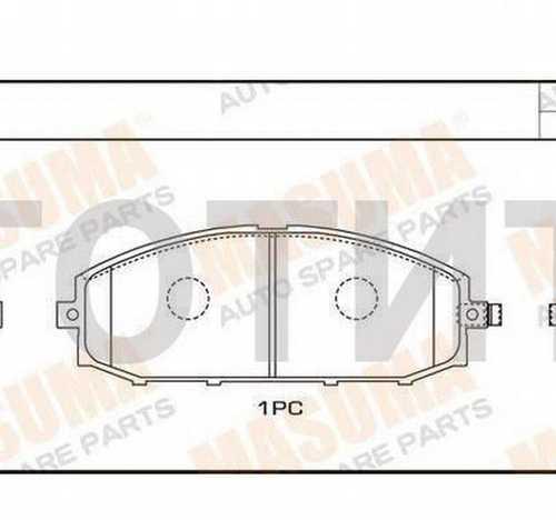 Колодки дисковые передние 166x19x61.3 Nissan Patrol Y61 2.8TD/TDiC/3.0DTi 97