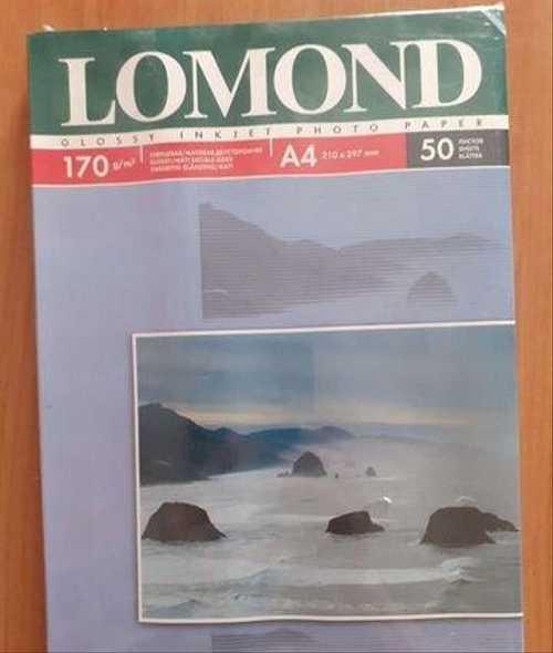 Фотобумага для принтера двусторонняя А4 lomond