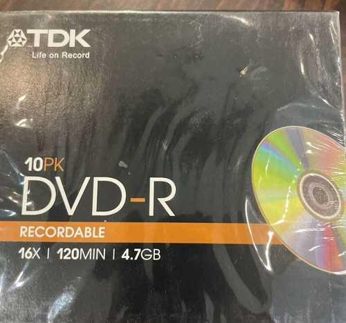 10 дисков dvd-r 16X 120 Min 4.7 gb