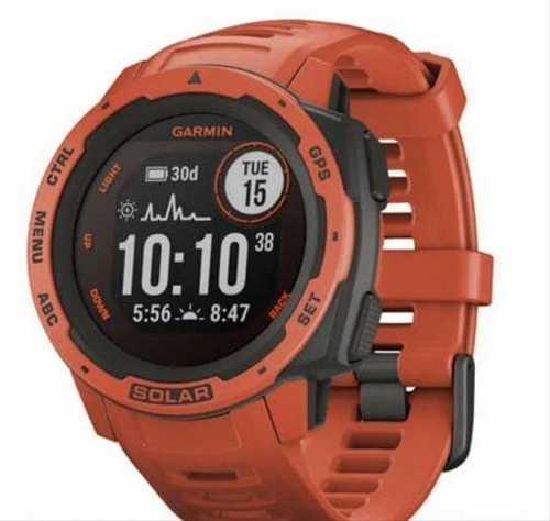 Часы Garmin Instinct Solar Flame Red