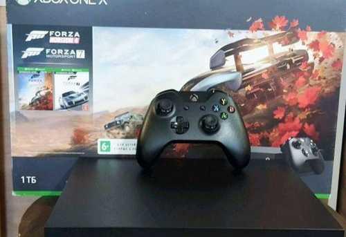 Игровая приставка Xbox One X много игр 2 джойстика