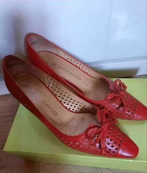 Туфли женские темно-красные