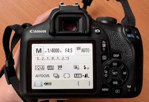 Зеркальный фотоаппарат canon eos 2000d