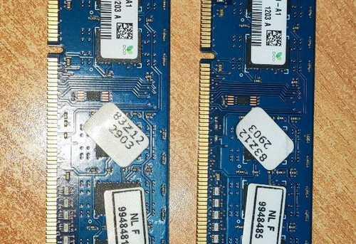 Опер память ddr3 4 gb 666 мгц 2 плашки по 2гб