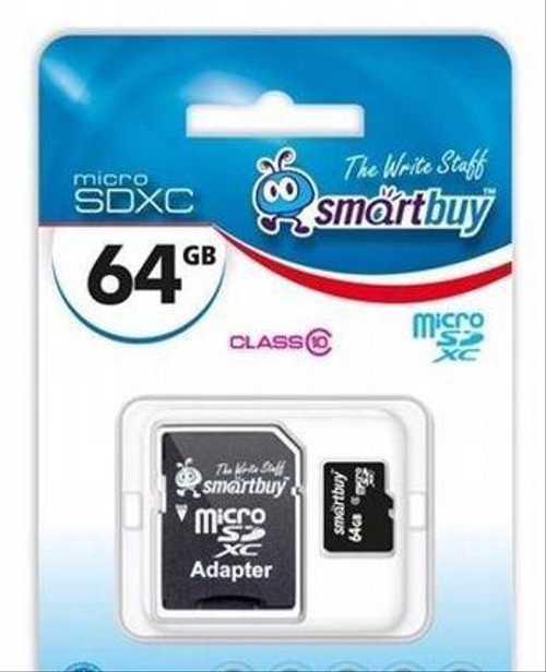 Карта памяти Smart Buy Micro sdhc 64Gb