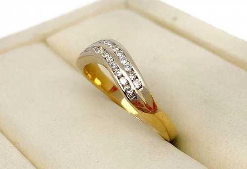 Золотое кольцо с бриллиантами 585пр. размер: 16,2