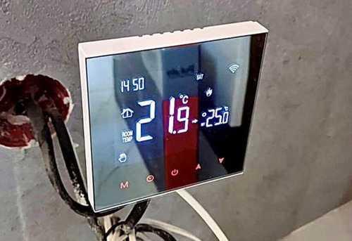 Зеркальный терморегулятор для теплого пола WiFi