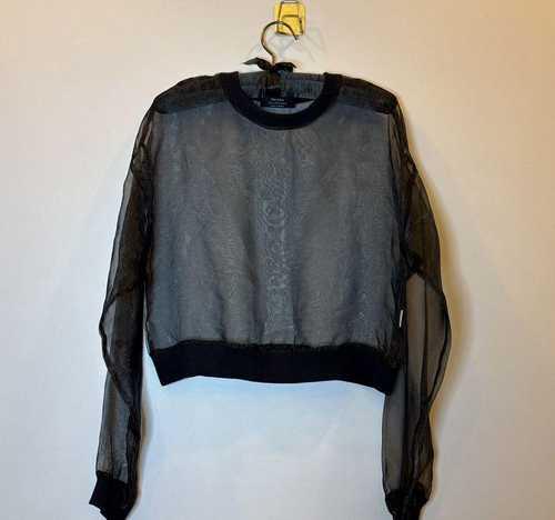 Блузка кофта прозрачная Bershka M 46 короткая