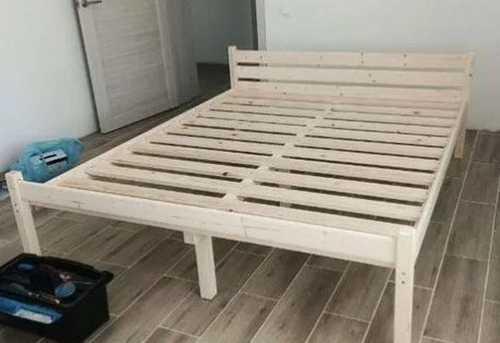 Кровать* двуспальная новая (икеа) 140 на 200 см