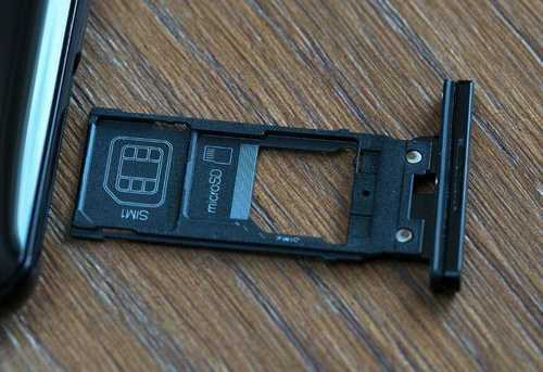 Лоток симкарты Sony XZ3 черный