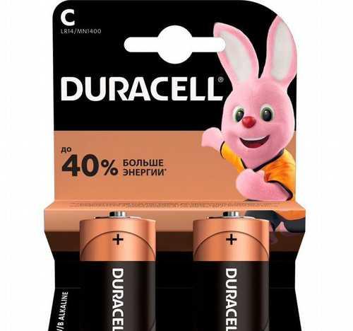 Батарейки Duracell C / LR14, 2 шт