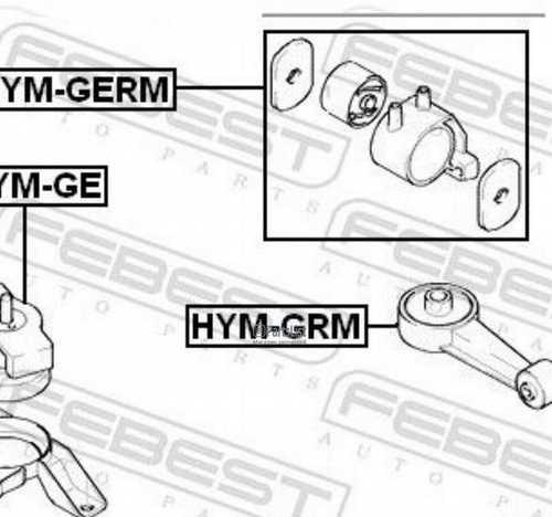 Подушка двс передняя гидравлическая\ Hyundai Getz 1.1-1.6 02 hymge