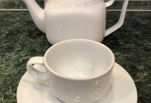 Чайник Althaus и кофейная пара Gural белый фарфор