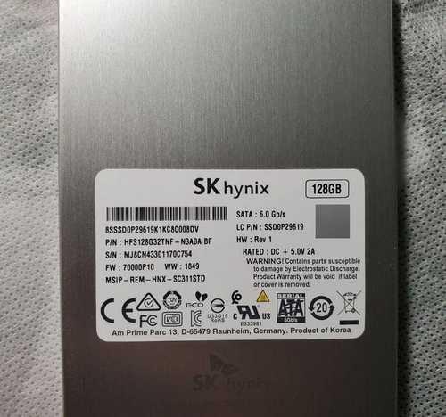 SK Hynix SATA SSD 128GB