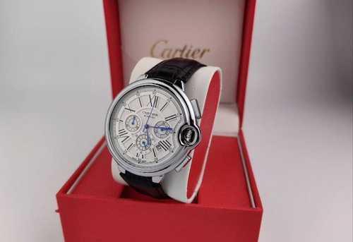 Часы мужские Cartier белый циферблат