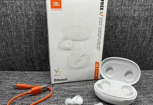 Беспроводные наушники JBL free II TWS белые б/у