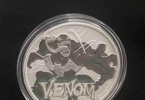 Монета "Веном. Marvel" 31,1 г.ч. серебра.Тувалу