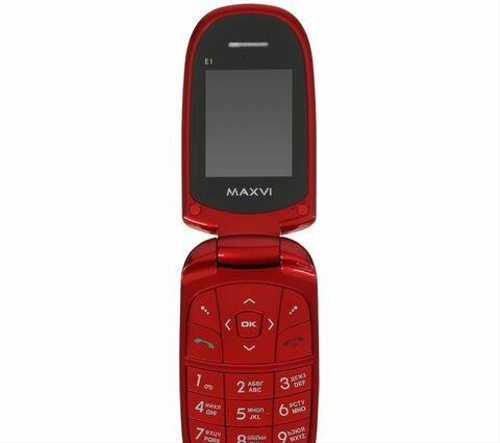 Сотовый телефон Maxvi E1 1.77" Red GSM