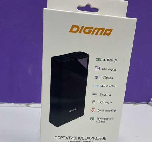 Внешний аккумулятор Digma Power Delivery DGP-30000