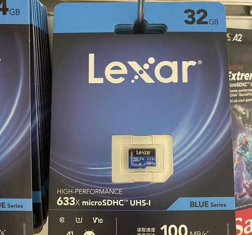 Карта памяти Lexar microsdhc 32Gb 100MB/s