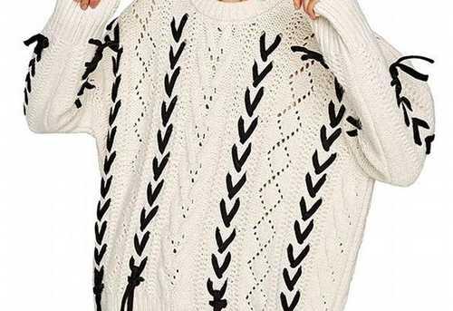 Модный тепллый свитер оверсайз Zara