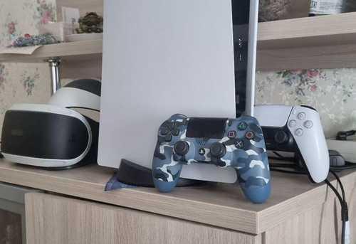 Sony playstation 5 ps5 с дисководом +vr+ мувы