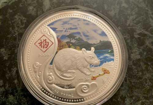 Монета 1 доллар год крысы 2008
