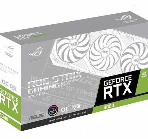 Видеокарта asus RTX 3080 strix white OC 10240MB