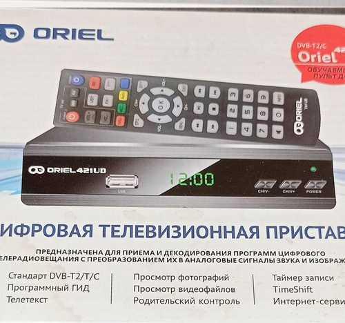 Цифровая DVB-T2 приставка Oriel 421UD с пультом