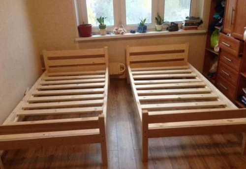 Кровать из древесины (1 спальная - новая)