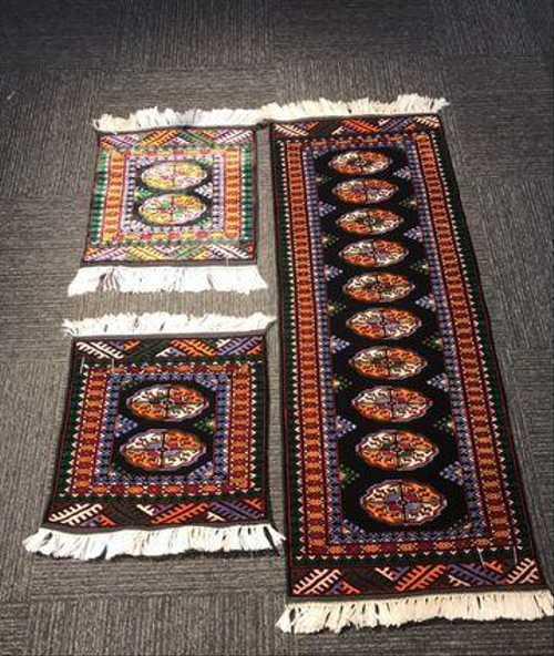 Ковер туркменский из шелка ручной работы