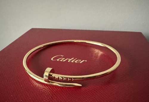 Золотой браслет Cartier гвоздь